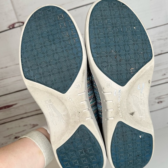 Dansko | Shoes | Dansko Brandi Blue Multi Color Vegan Woven Fabric Lace ...